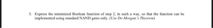 Solved Design Problem: Implement the following Boolean | Chegg.com