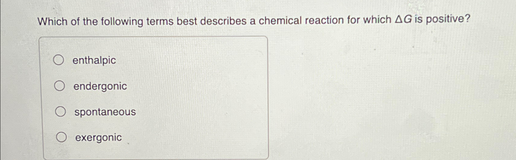 Solved Which of the following terms best describes a | Chegg.com