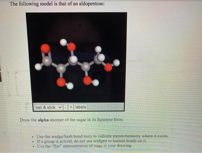 Solved The following model is that of an aldopentose: ball & | Chegg.com