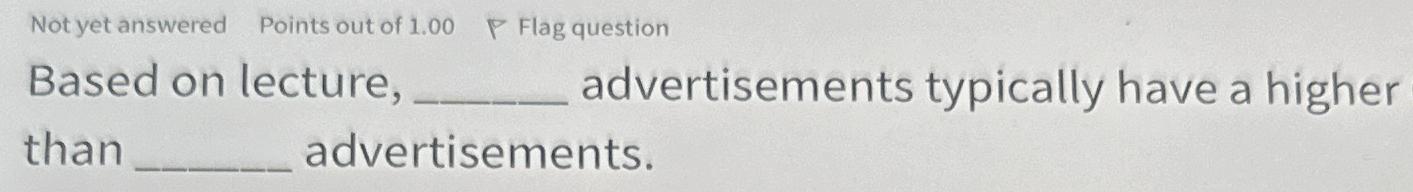 Solved Not yet answered Points out of 1.00,P ﻿Flag | Chegg.com