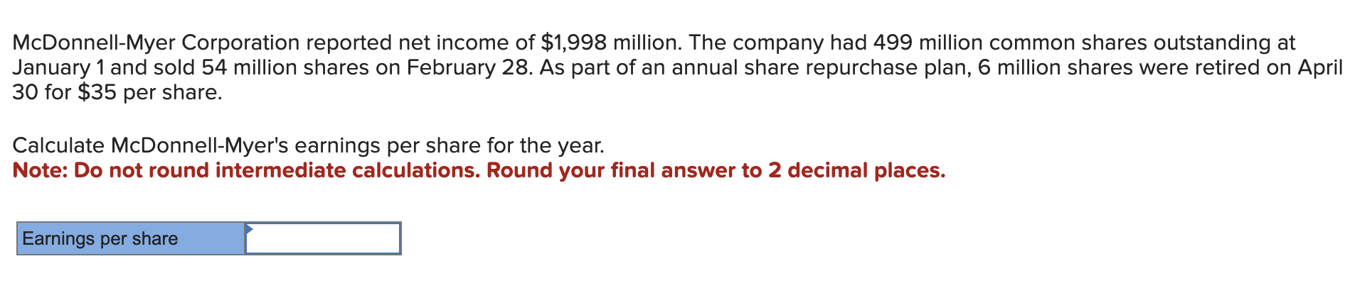 Solved McDonnell-Myer Corporation reported net income of | Chegg.com