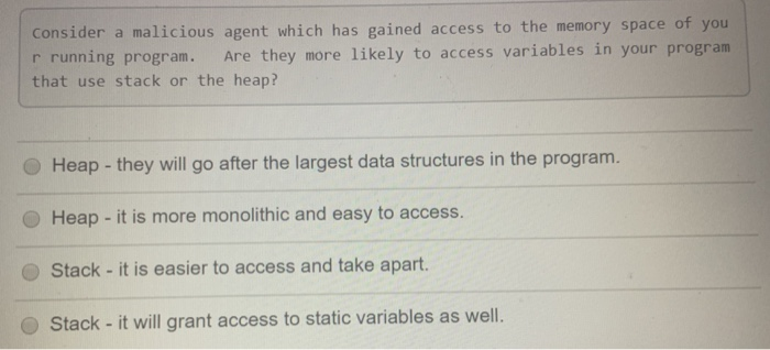 Solved Consider a malicious agent which has gained access to | Chegg.com