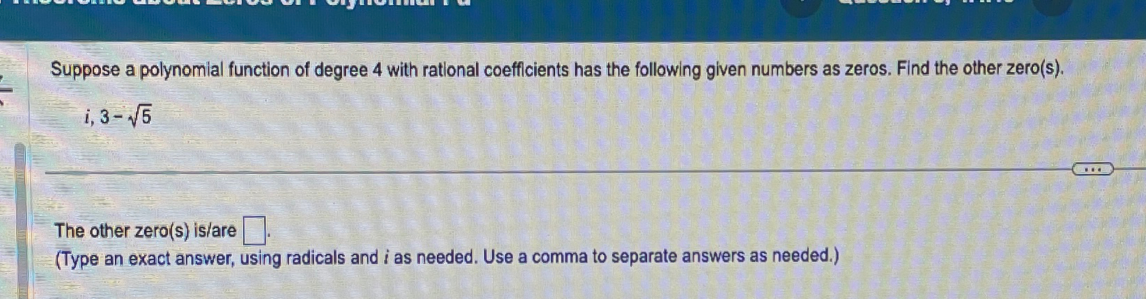 Solved Suppose a polynomial function of degree 4 ﻿with | Chegg.com