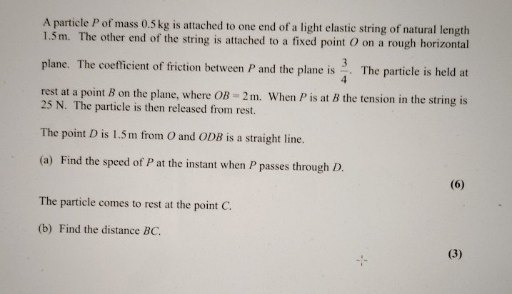 Solved A particle P ﻿of mass 0.5kg ﻿is attached to one end | Chegg.com