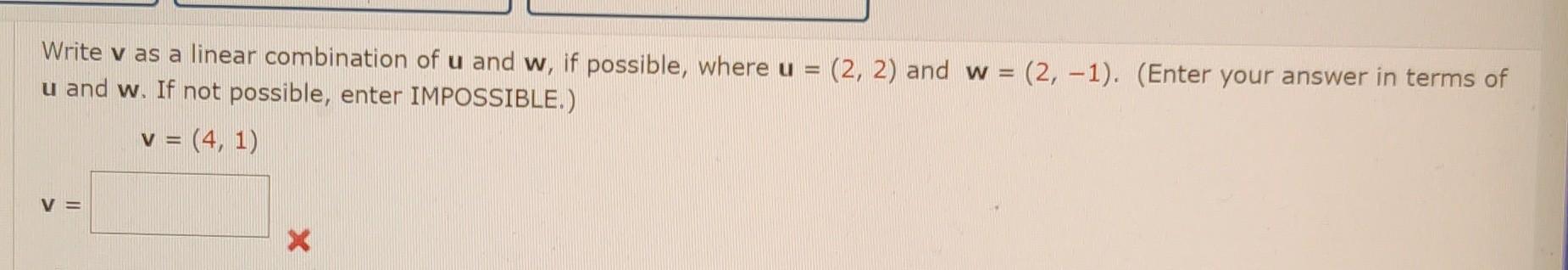 Solved Write \\( \\mathbf{v} \\) as a linear combination of | Chegg.com
