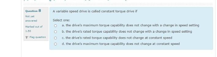 Solved A variable speed drive is called constant torque | Chegg.com