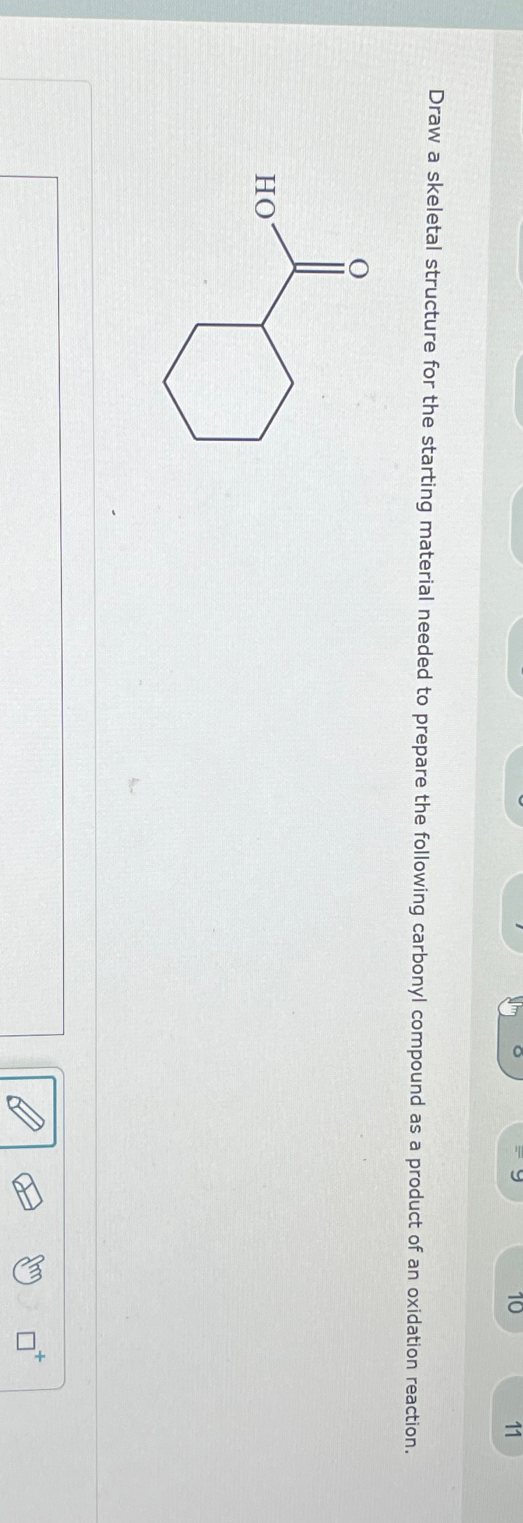 Solved Draw a skeletal structure for the starting material | Chegg.com