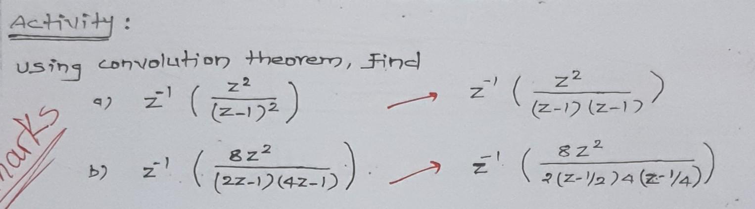 Solved Using convolution theorem, find a) | Chegg.com
