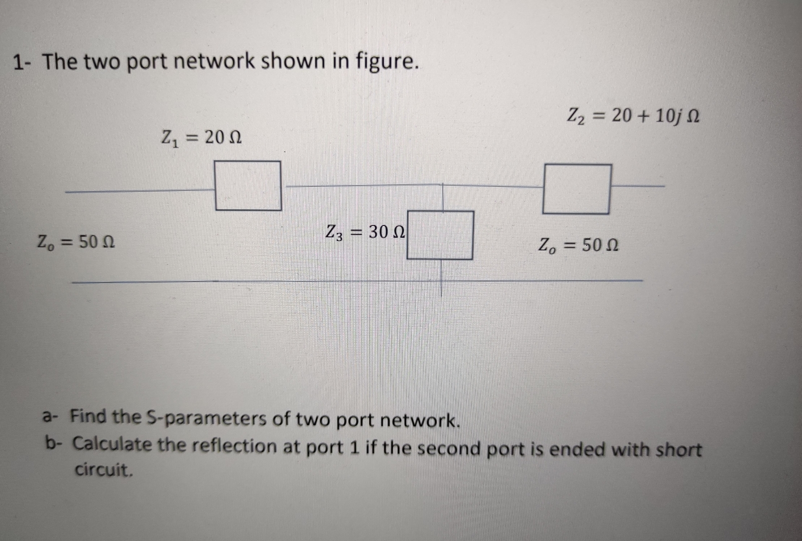 1- ﻿The two port network shown in | Chegg.com