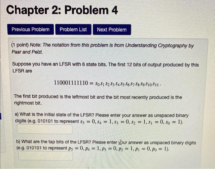 Solved (1 point) Note: The notation from this problem is | Chegg.com