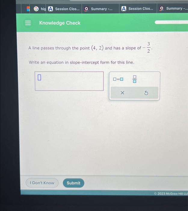 Solved Ghig A Session Clos... = Knowledge Check A line | Chegg.com