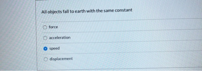 Solved All objects fall to earth with the same constant | Chegg.com
