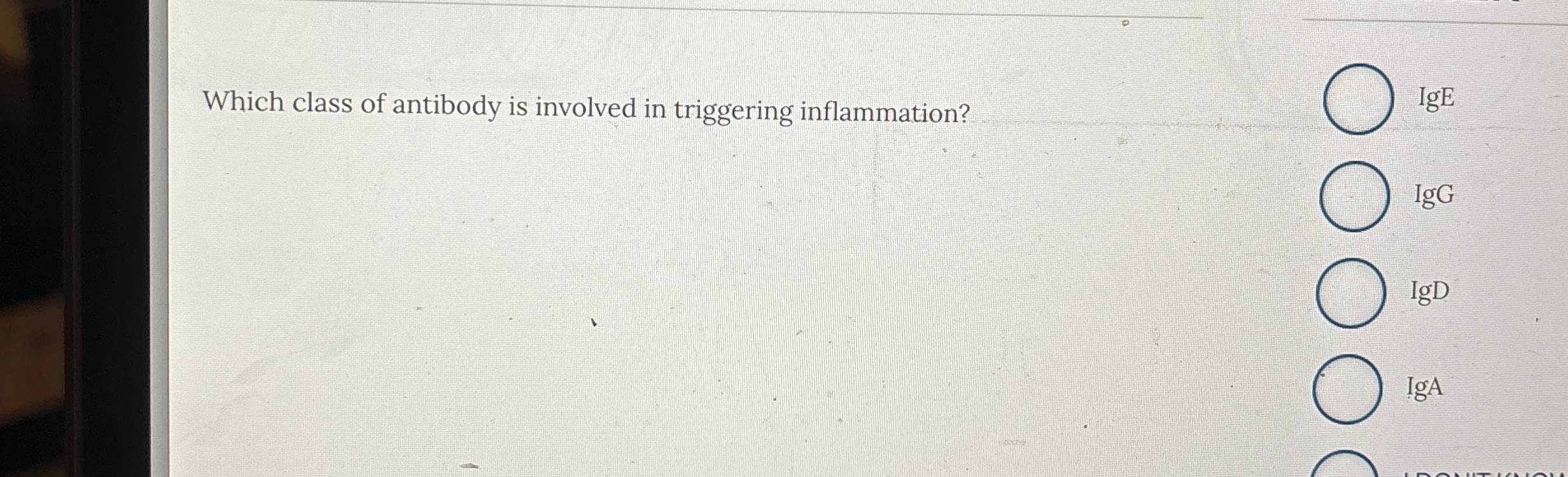 Solved Which class of antibody is involved in triggering | Chegg.com