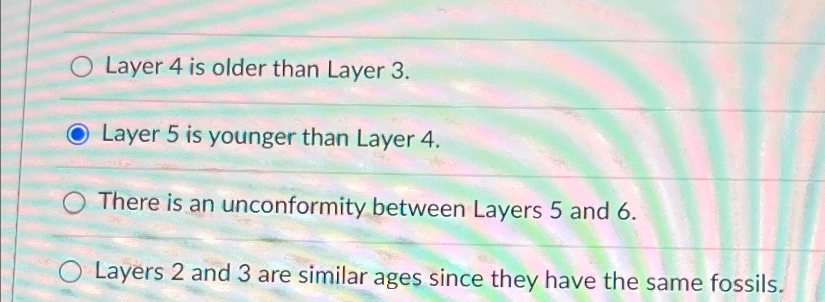 Layer 4 ﻿is older than Layer 3.Layer 5 ﻿is younger | Chegg.com