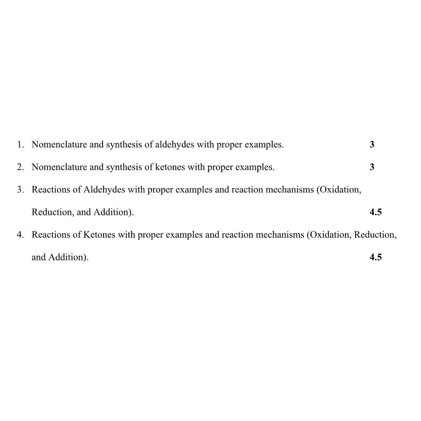 Solved Nomenclature and synthesis of aldehydes with proper | Chegg.com
