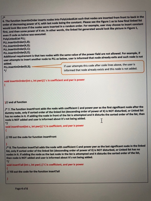 Solved Polynomial Linked List Notes 1 Use Of Arrays Is Not 4996