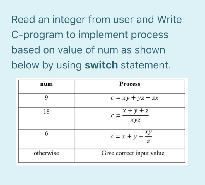 Solved Read an integer from user and Write C-program to | Chegg.com