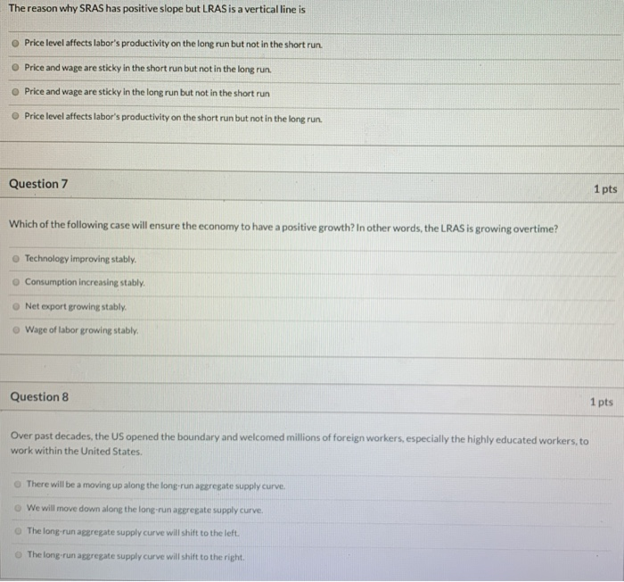 Solved The reason why SRAS has positive slope but LRAS is a | Chegg.com