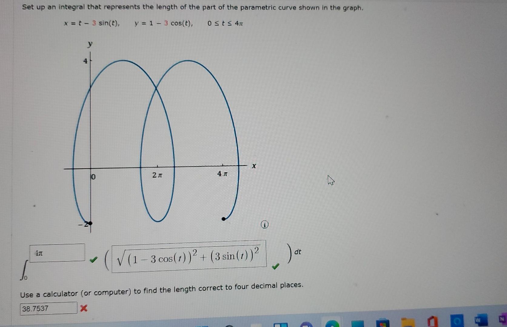 Solved Set up an integral that represents the length of the | Chegg.com