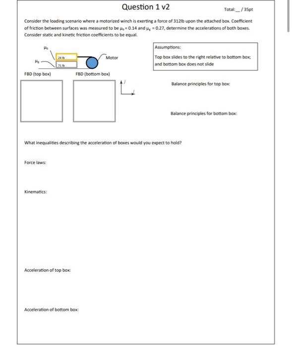Solved Consider the loading scenario where a motorized winch | Chegg.com