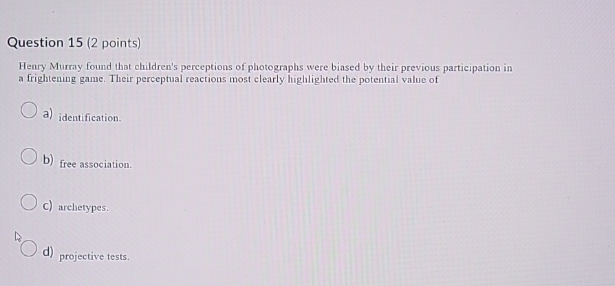 Solved Question 15 2 ﻿pointshemry Murray Found That 