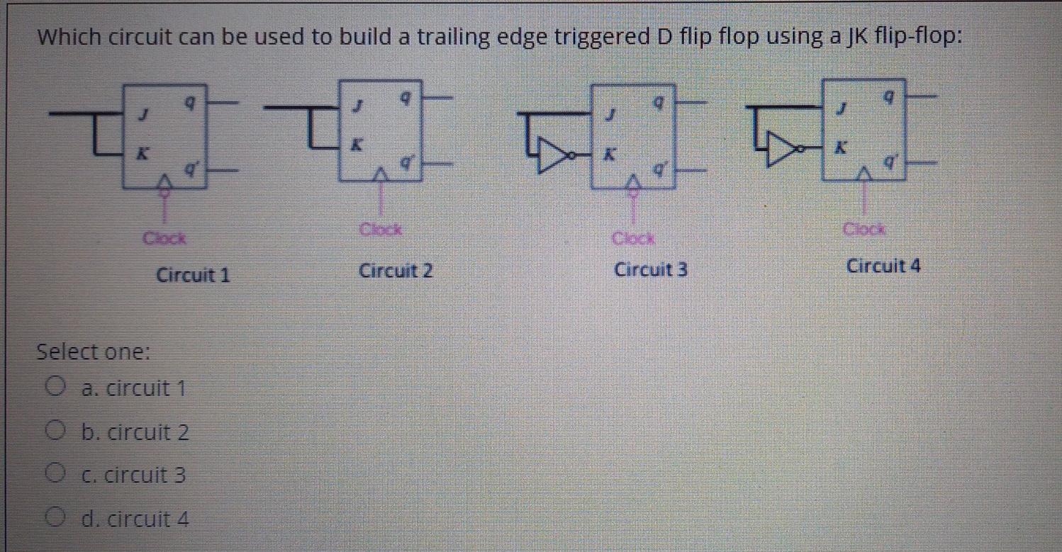 Solved Which circuit can be used to build a trailing edge | Chegg.com