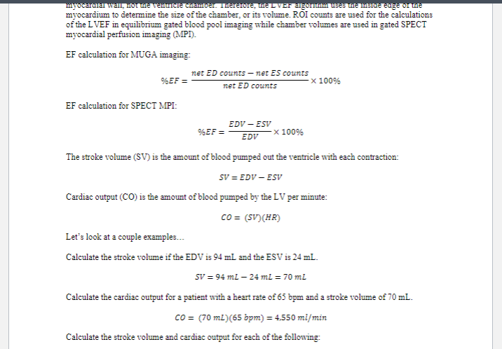 Solved 3. ﻿ EDV = 147 ﻿mL ﻿ ESV = 95 ﻿mL ﻿ HR = 70 | Chegg.com