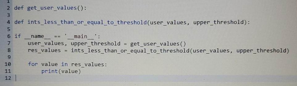 Solved python write a program that first gets a list of | Chegg.com