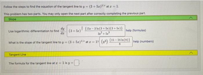 Solved Follow The Steps To Find The Equation Of The Tangent 