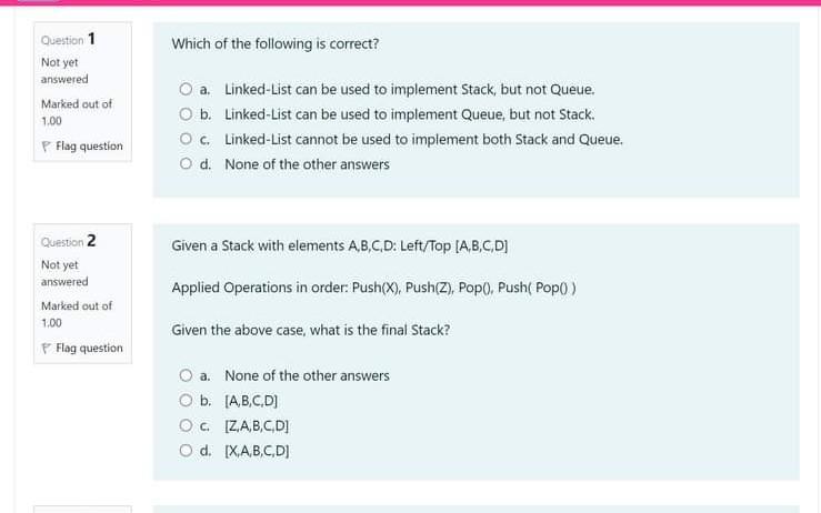 Solved Question 1 Which of the following is correct? Not yet | Chegg.com