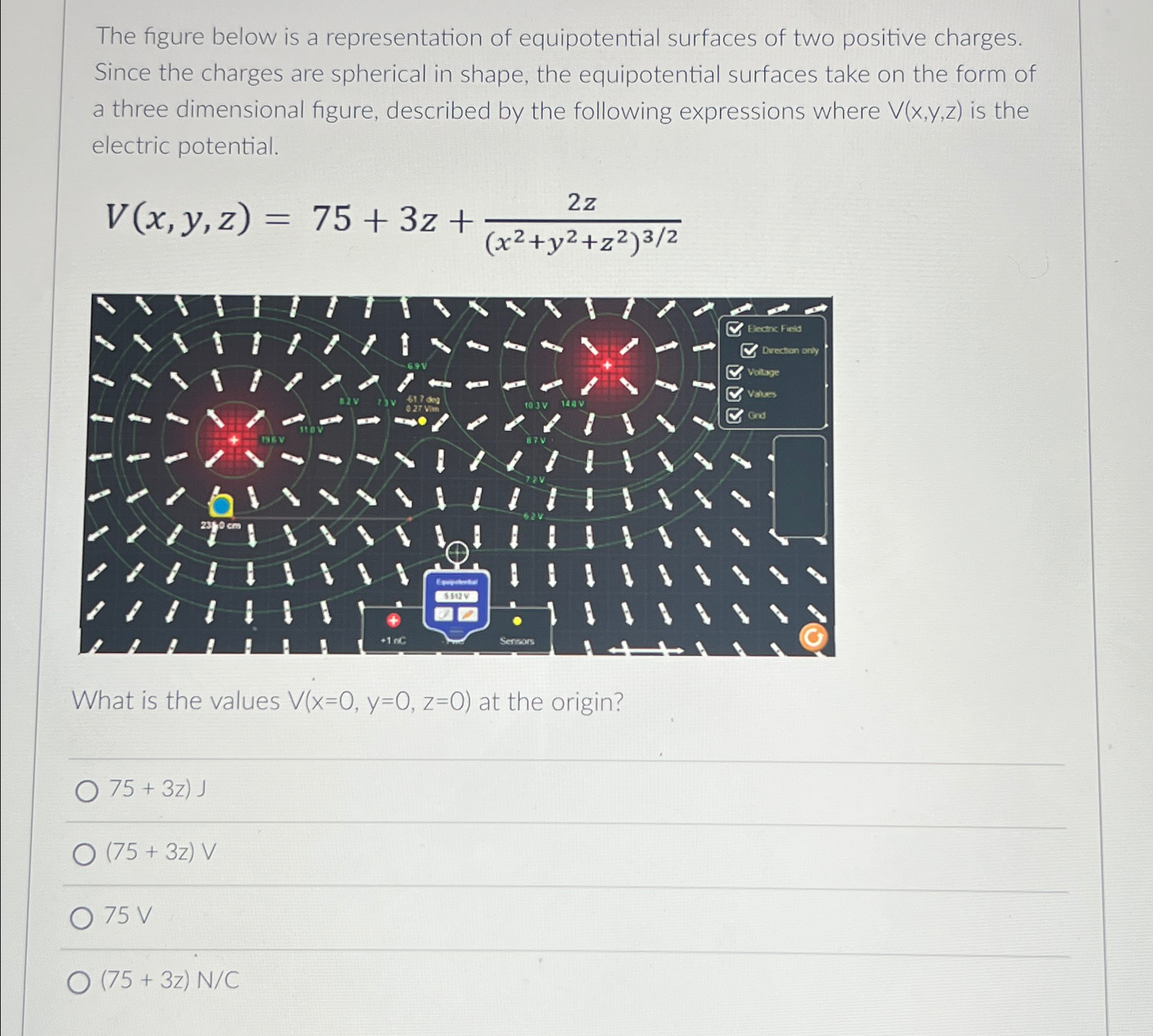 Solved The figure below is a representation of equipotential | Chegg.com