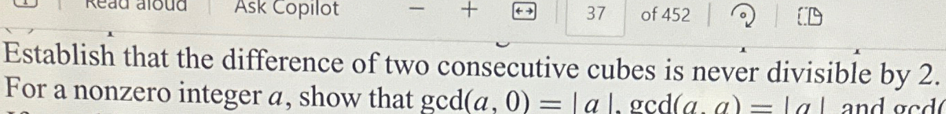 Establish that the difference of two consecutive | Chegg.com