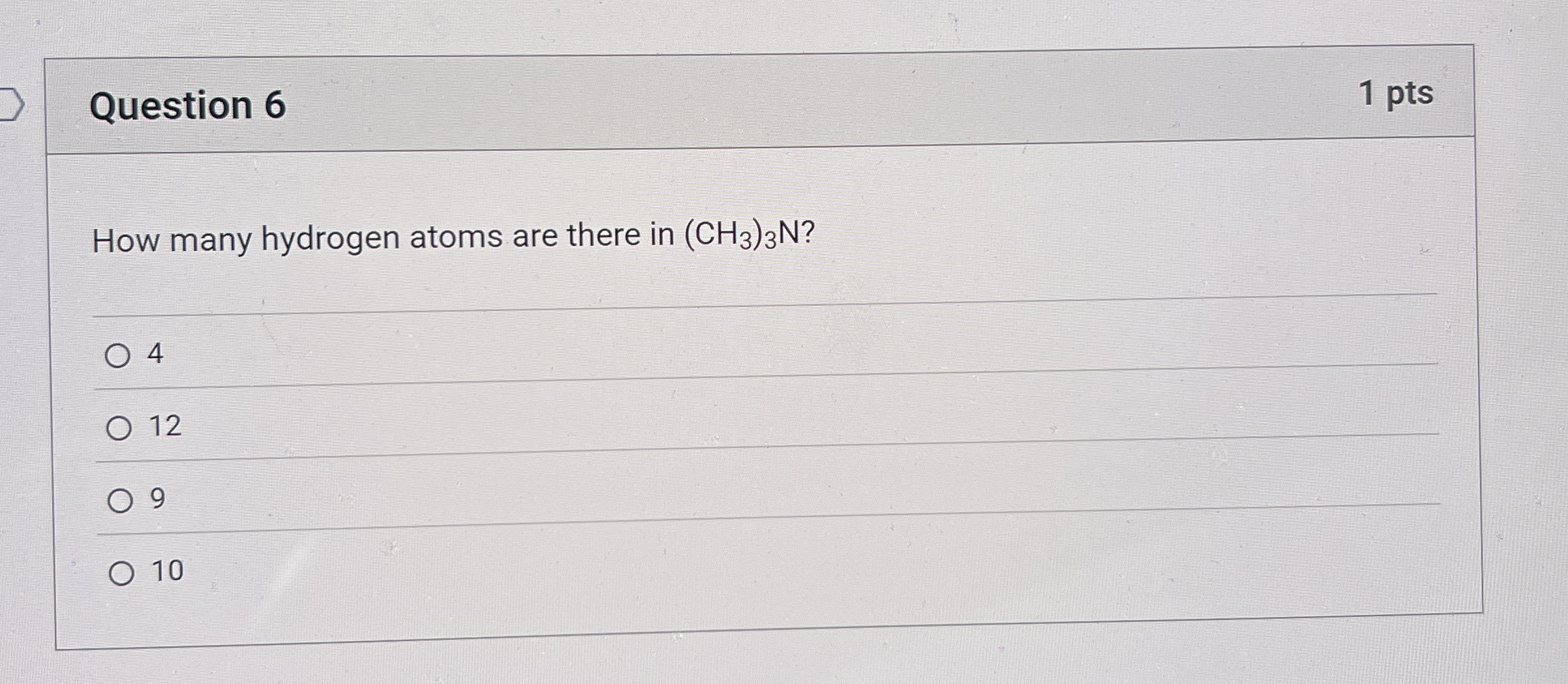 Question 61 ﻿ptsHow many hydrogen atoms are there in | Chegg.com