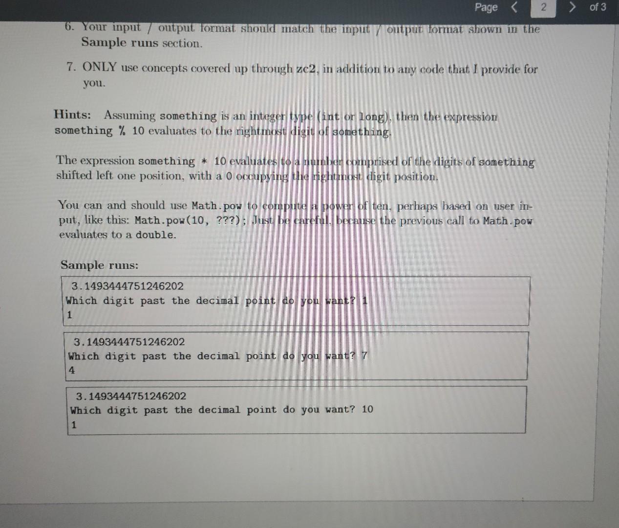 Solved 4. Type the following code into your Lab2 class | Chegg.com