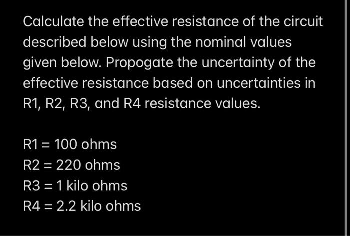 Solved Calculate the effective resistance of the circuit | Chegg.com