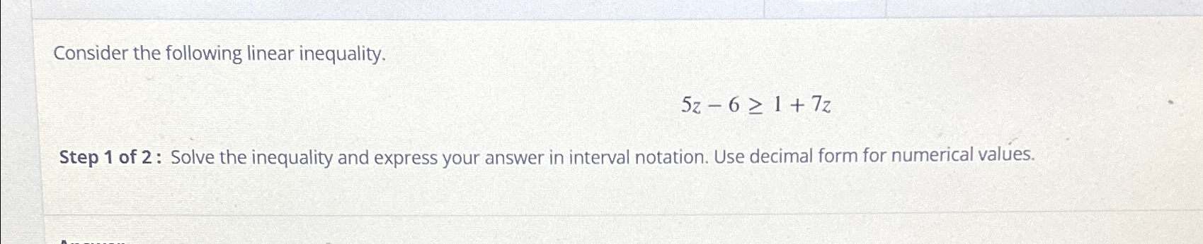 Solved Consider the following linear | Chegg.com