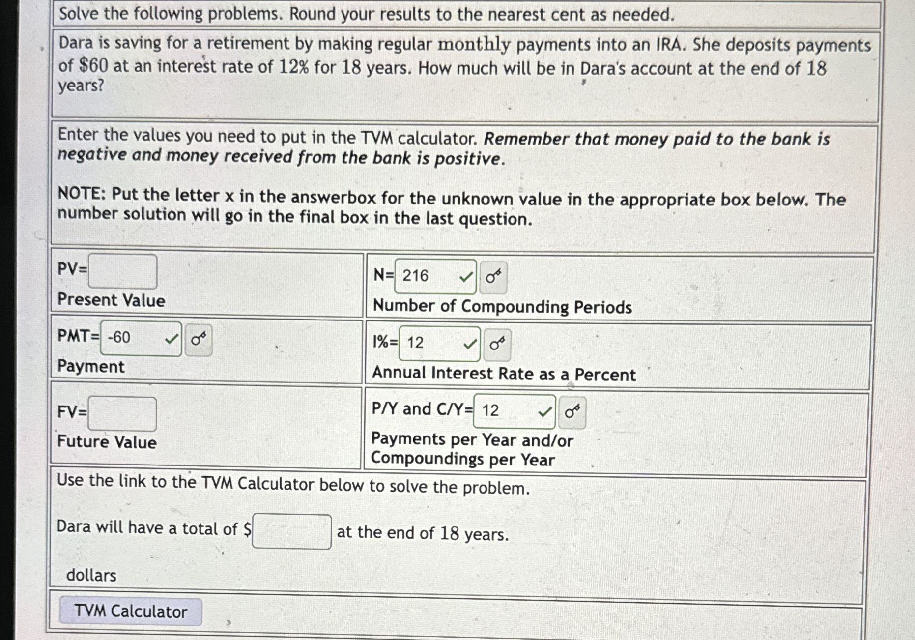 Solved Solve the following problems. Round your results to | Chegg.com