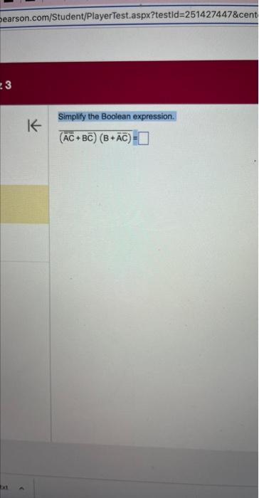 Simplify The Boolean Expression 3067
