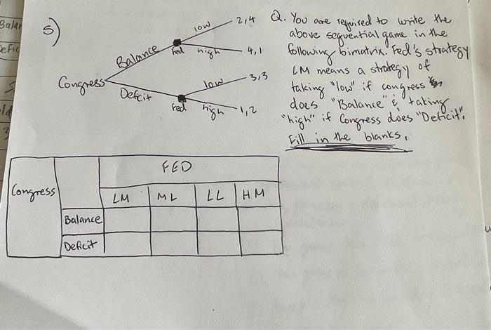 Solved You are required to write the above sequential game | Chegg.com