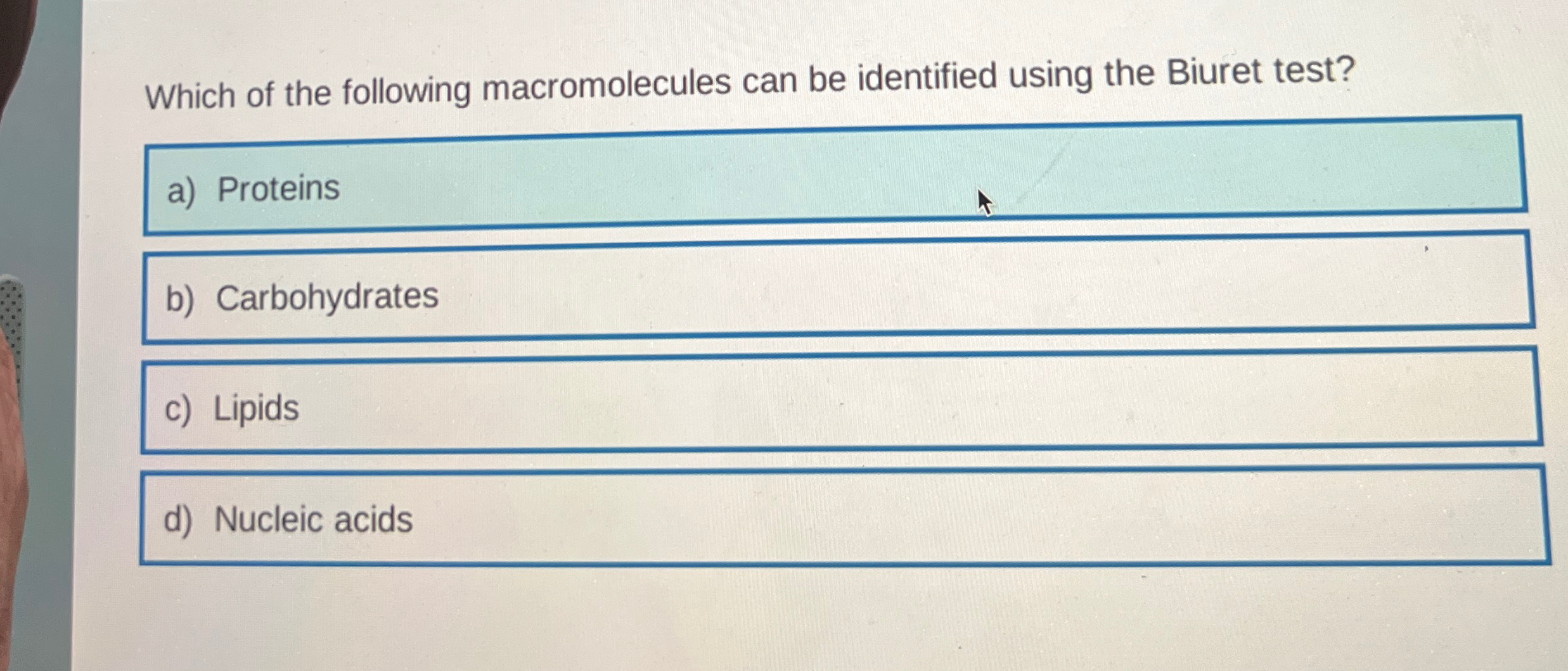 Solved Which of the following macromolecules can be | Chegg.com