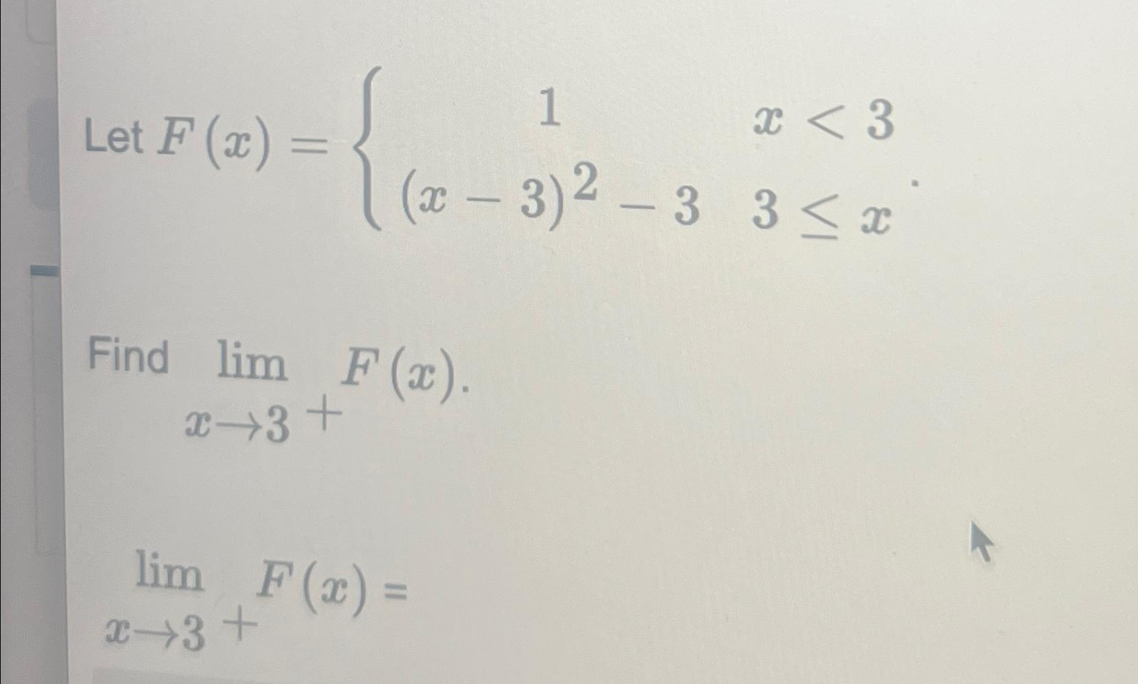 Solved Let F(x)={1,x