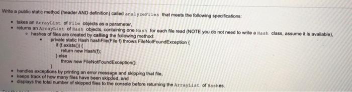 Solved Write a public static method (header AND definition) | Chegg.com