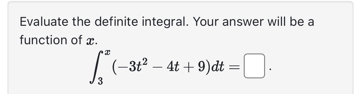 Solved Evaluate the definite integral. Your answer will be a | Chegg.com
