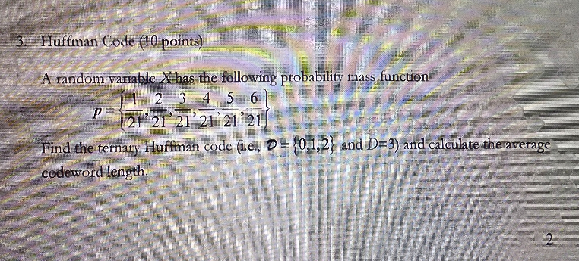 Huffman Code (10 ﻿points)A random variable x ﻿has the | Chegg.com