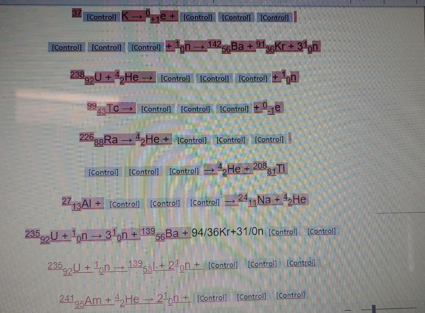 Solved Balancing Nuclear Equations Gap-fill exercise | Chegg.com