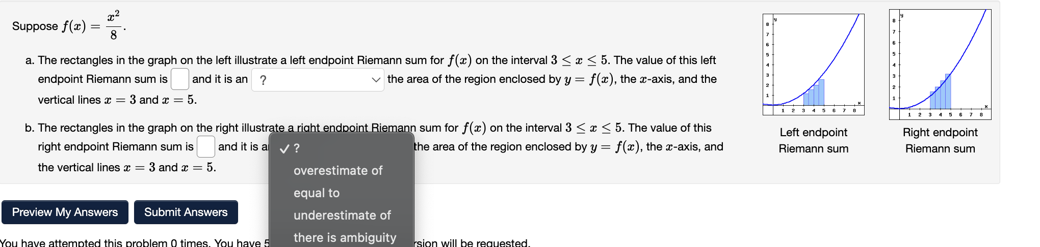 Solved Suppose f(x)=x28a. ﻿The rectangles in the graph on | Chegg.com