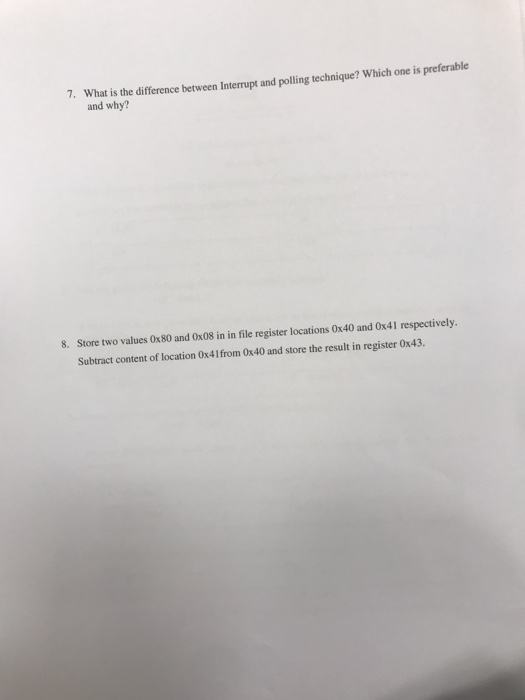 Solved 7. What is the difference between Interrupt and | Chegg.com