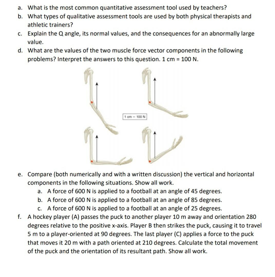 Solved a. What is the most common quantitative assessment | Chegg.com