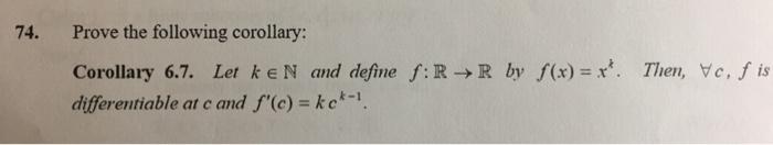 Solved Prove the following corollary: Corollary 6.7. Let k∈N | Chegg.com