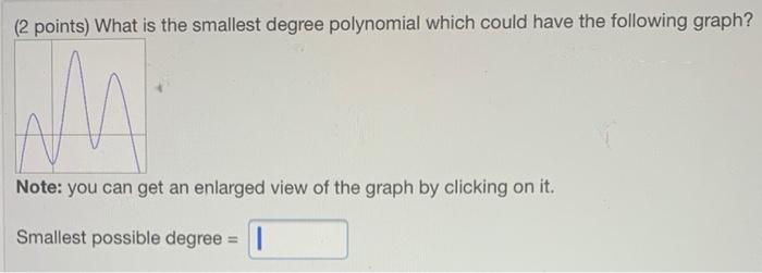 Solved (2 points) What is the smallest degree polynomial | Chegg.com
